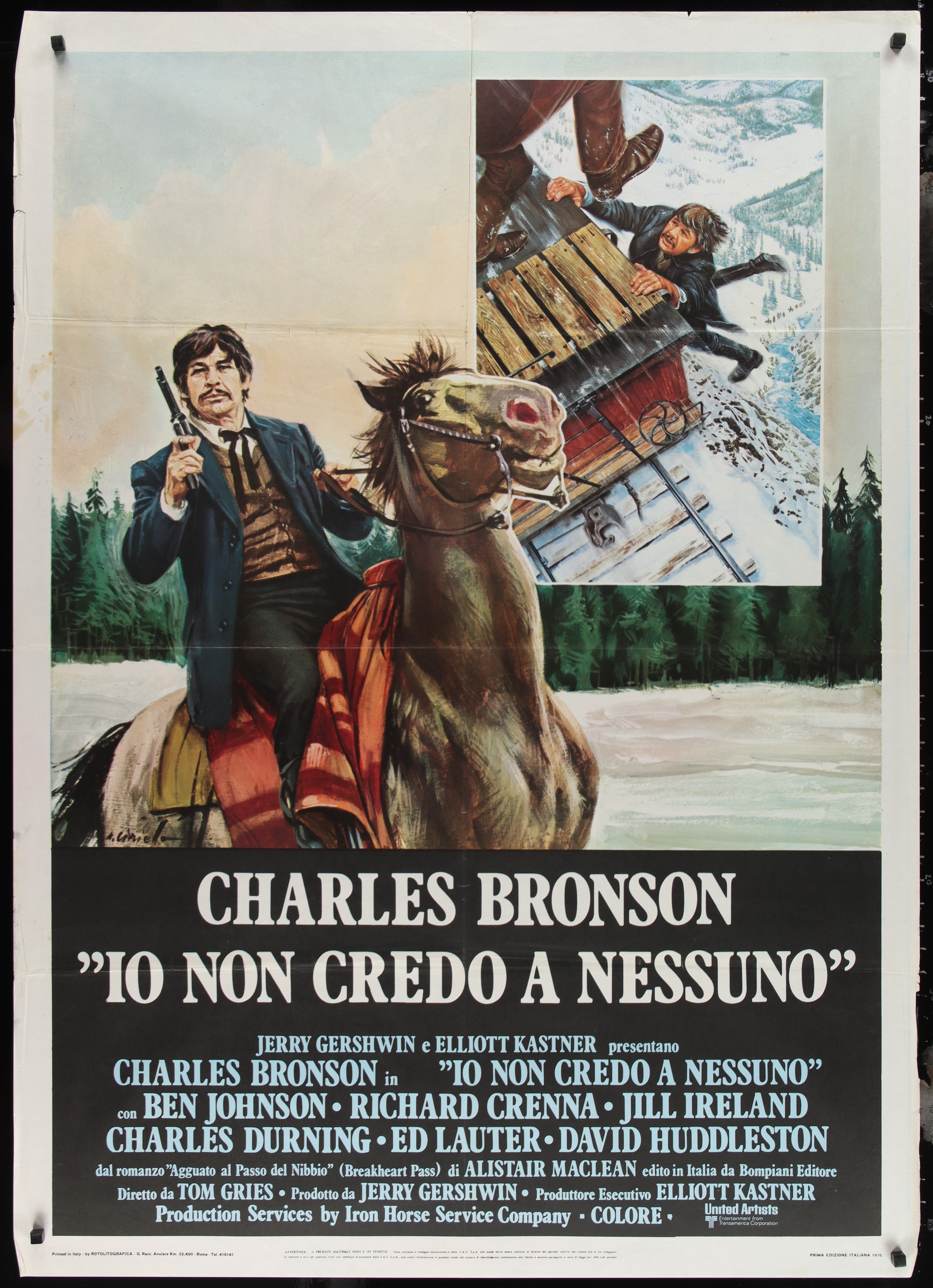 Breakheart Pass (1975) Original Italian One Panel Movie Poster ...