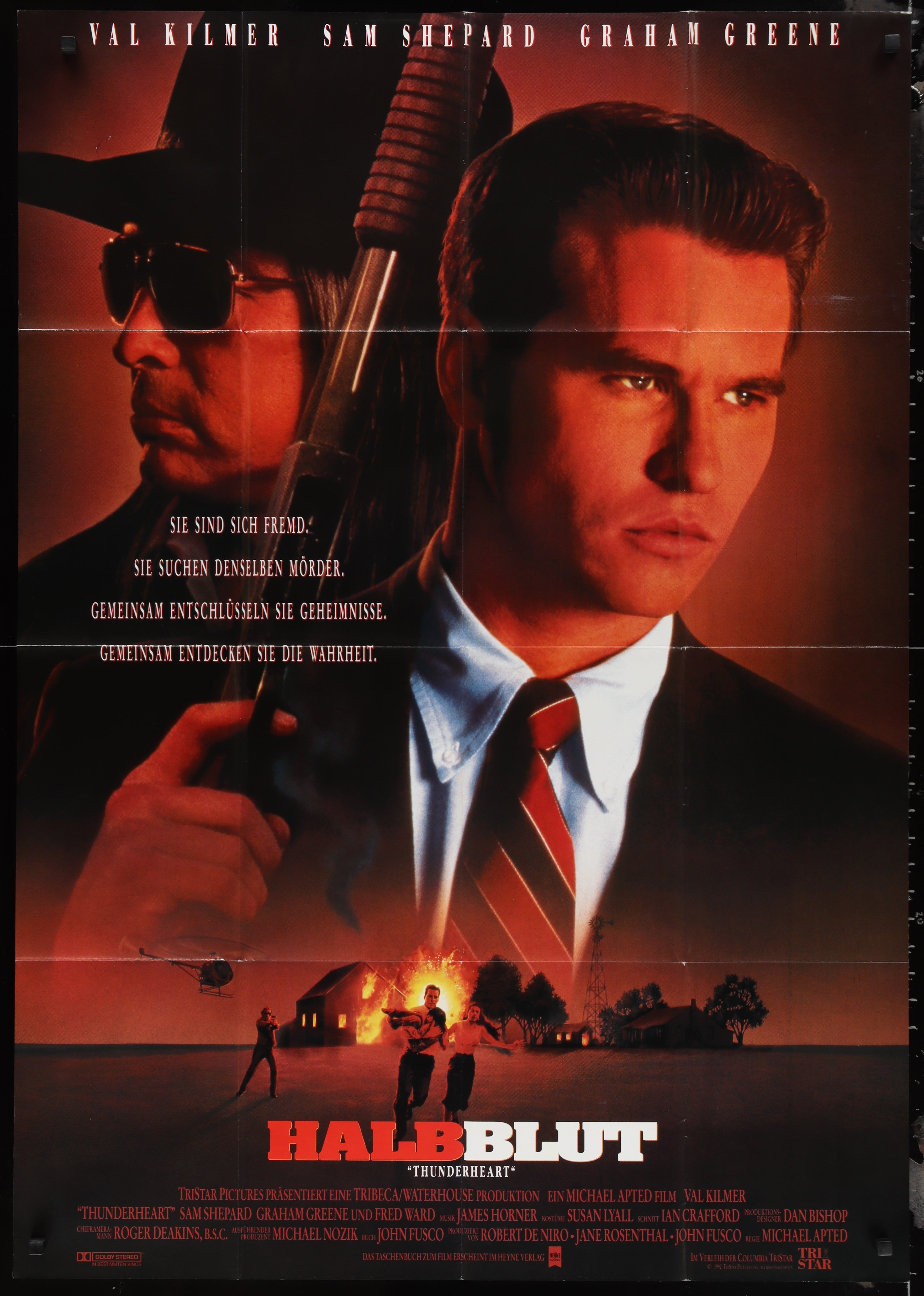 Thunderheart (1992) Original German A0 Movie Poster – Steelbook Life