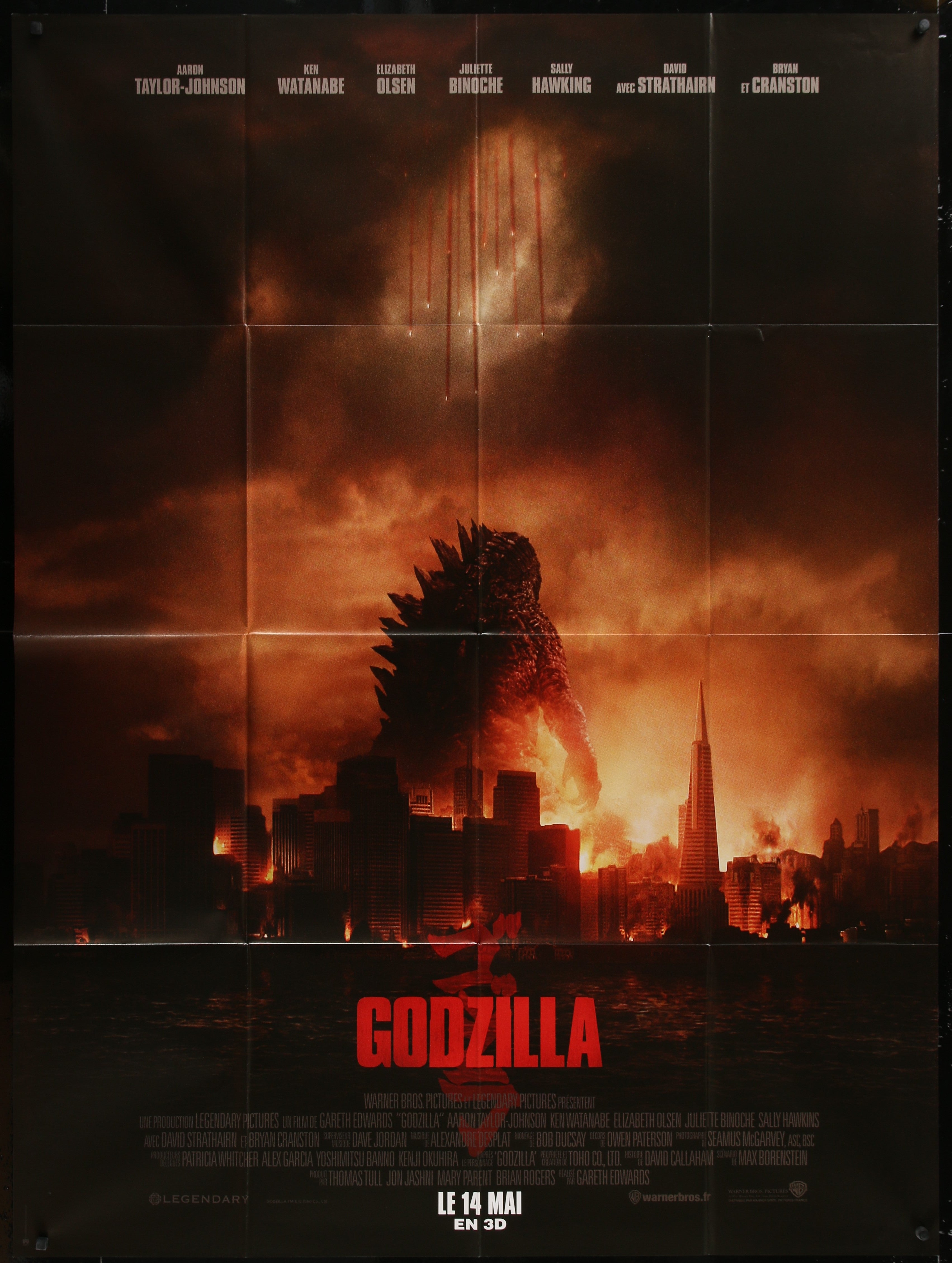 Godzilla (2014) Original French One Panel Movie Poster – Steelbook Life