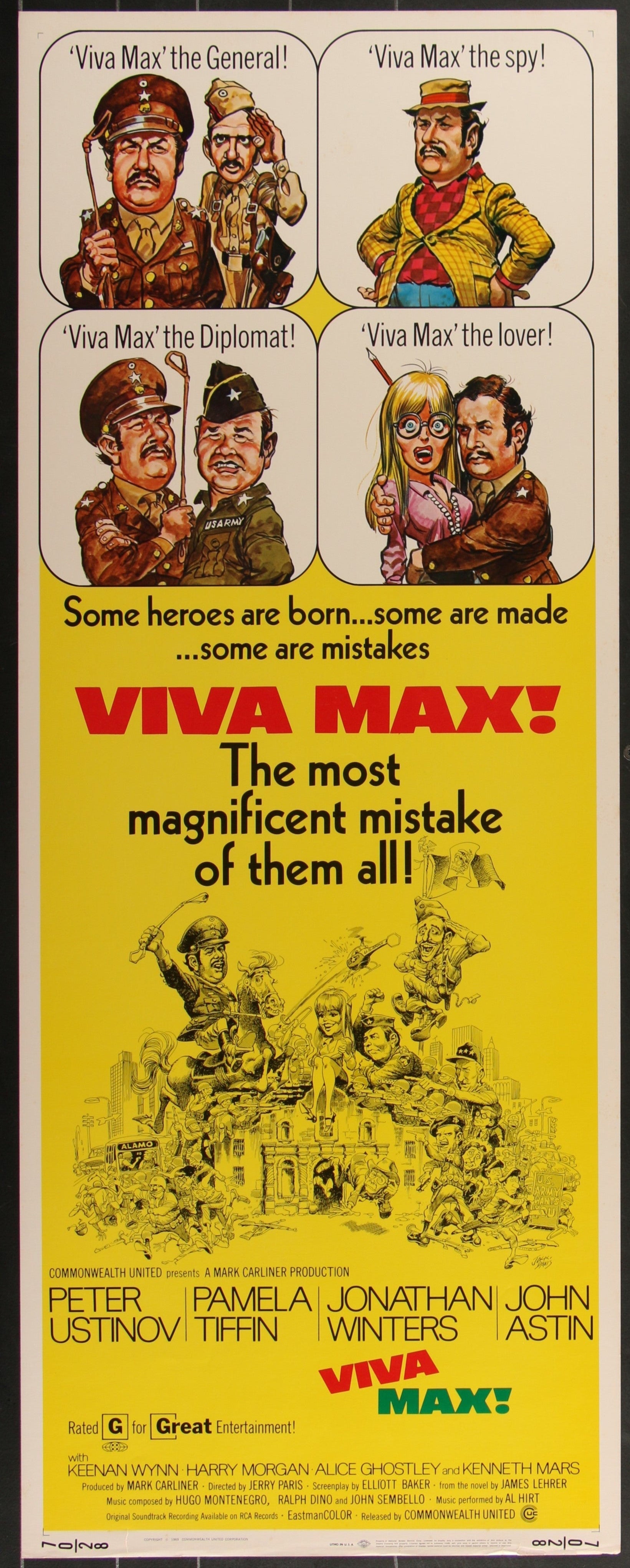 Viva Max (1969) Original US Insert Movie Poster – Steelbook Life