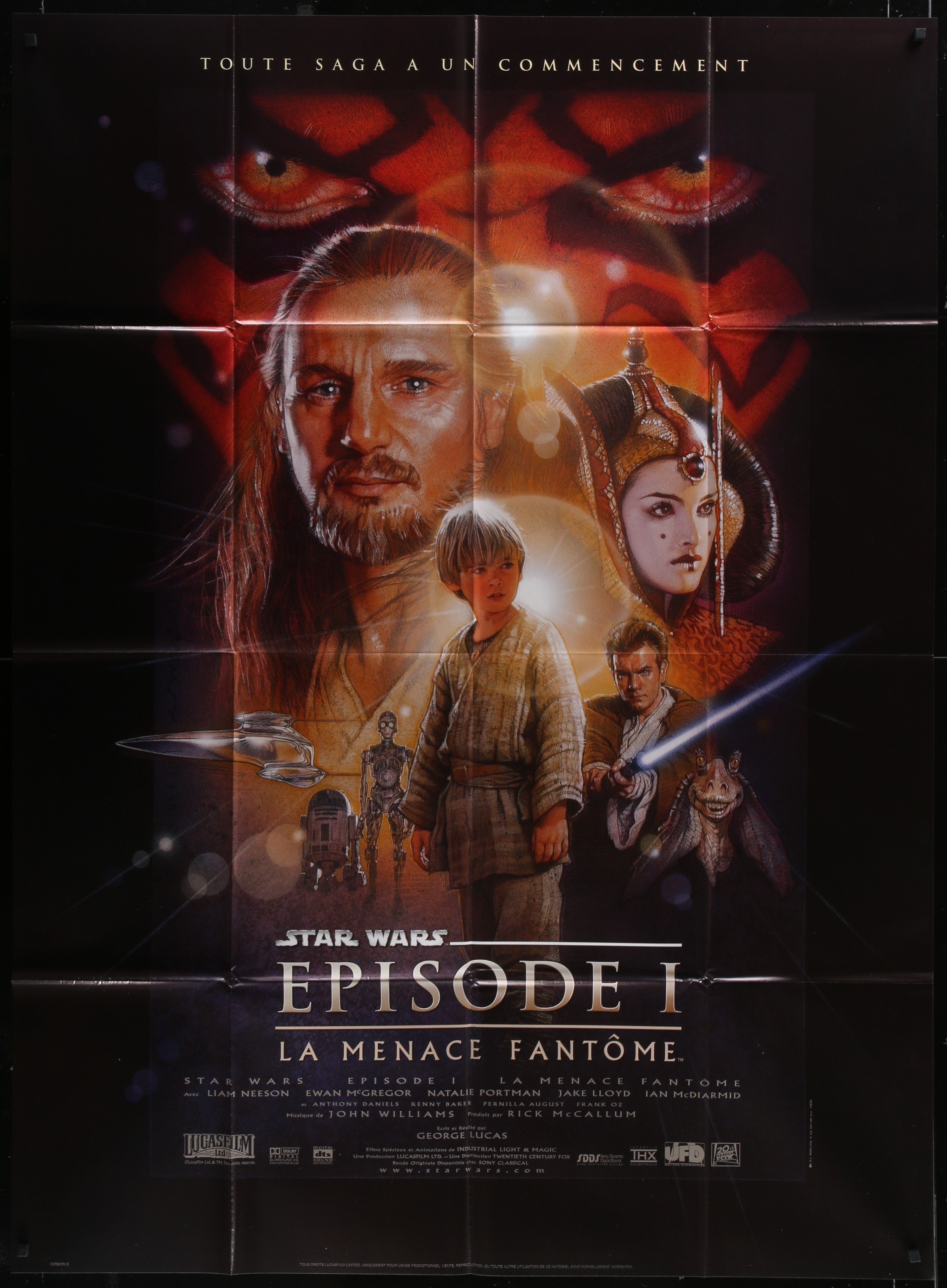 Star Wars Episode I: The Phantom Menace (1999) Original French One Pan ...