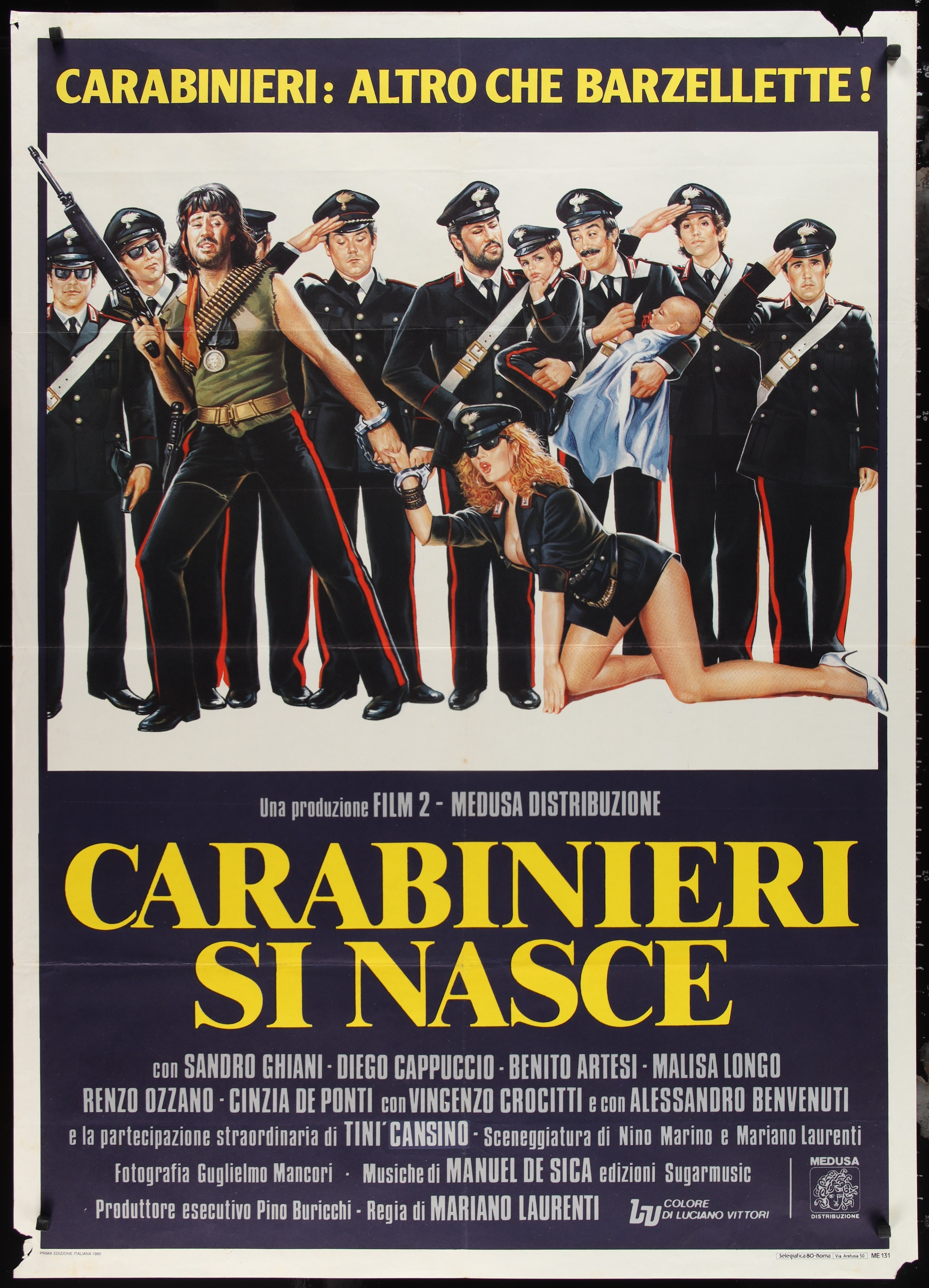 Carabinieri Si Nasce (1985) Original Italian One Panel Movie Poster ...