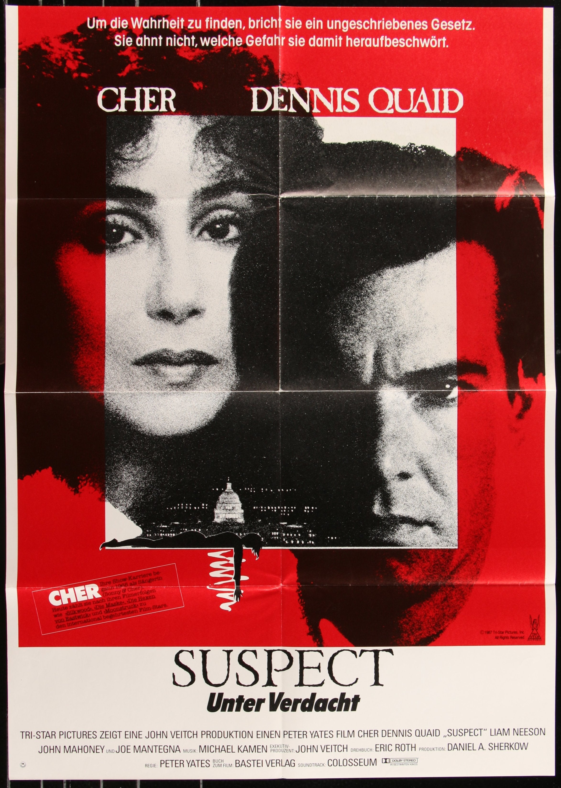 Suspect (1987) Original German A1 Movie Poster – Steelbook Life