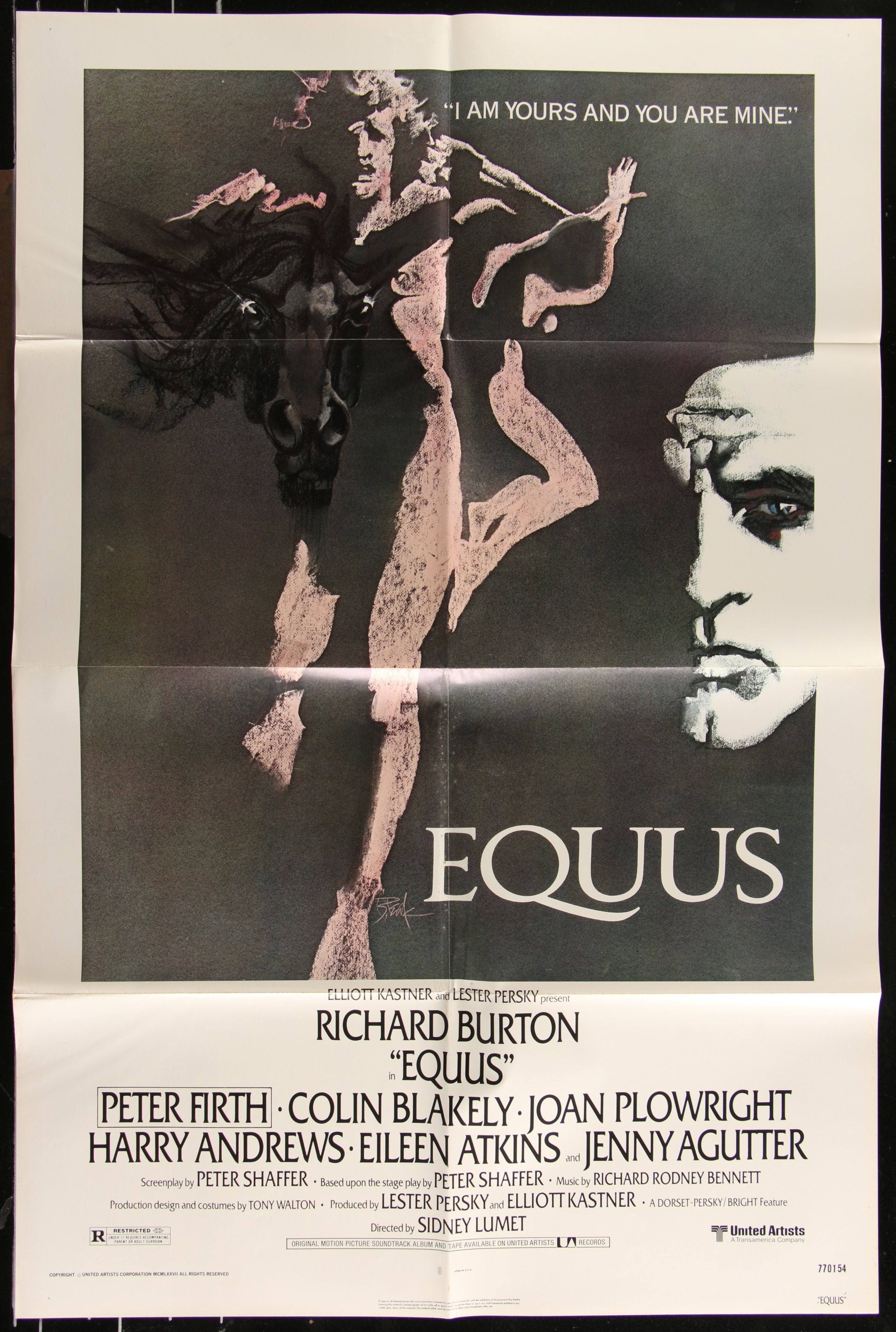 Equus (1977) Original US One Sheet Movie Poster – Steelbook Life