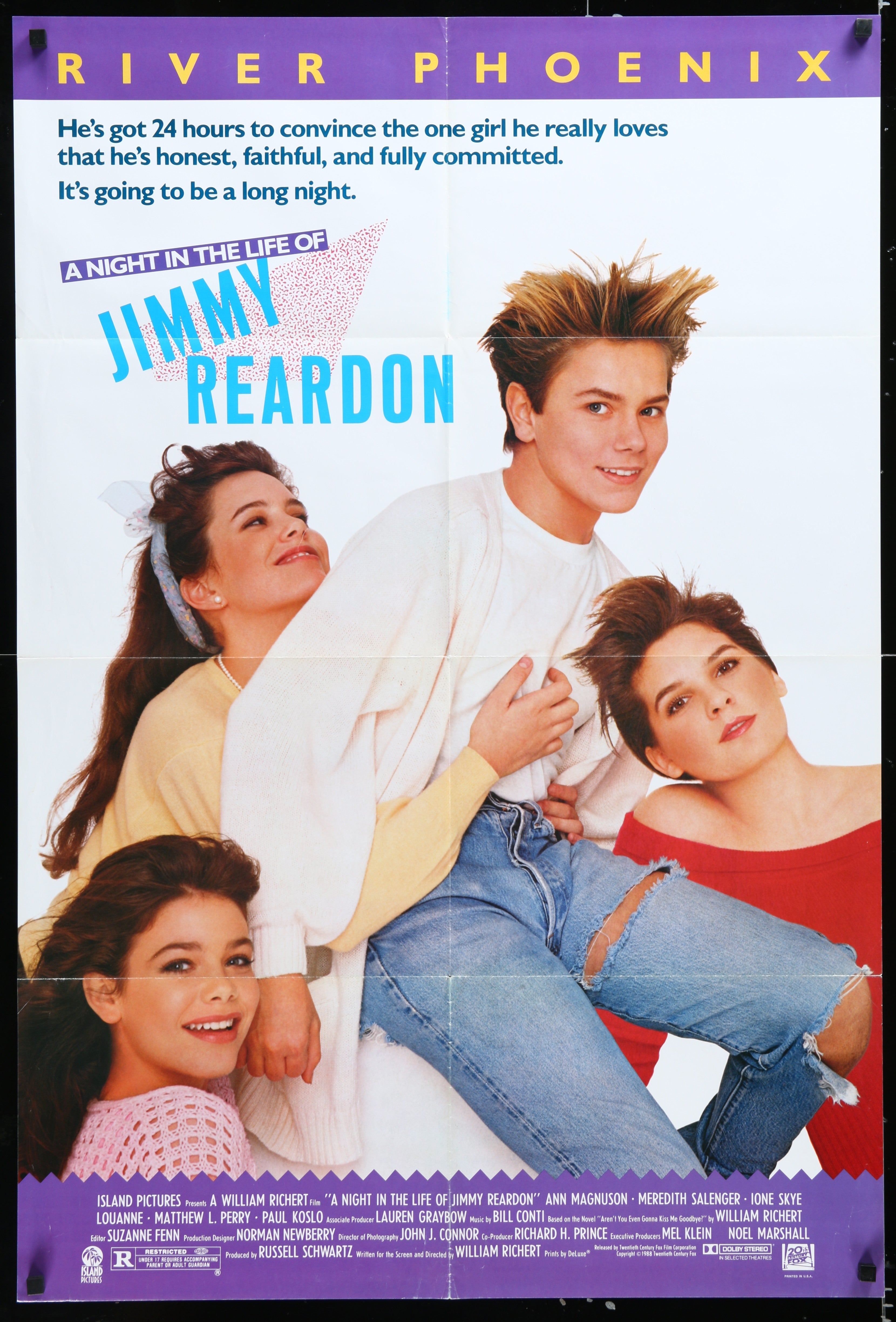 A Night In The Life Of Jimmy Reardon (1988) Original US One Sheet Movi ...