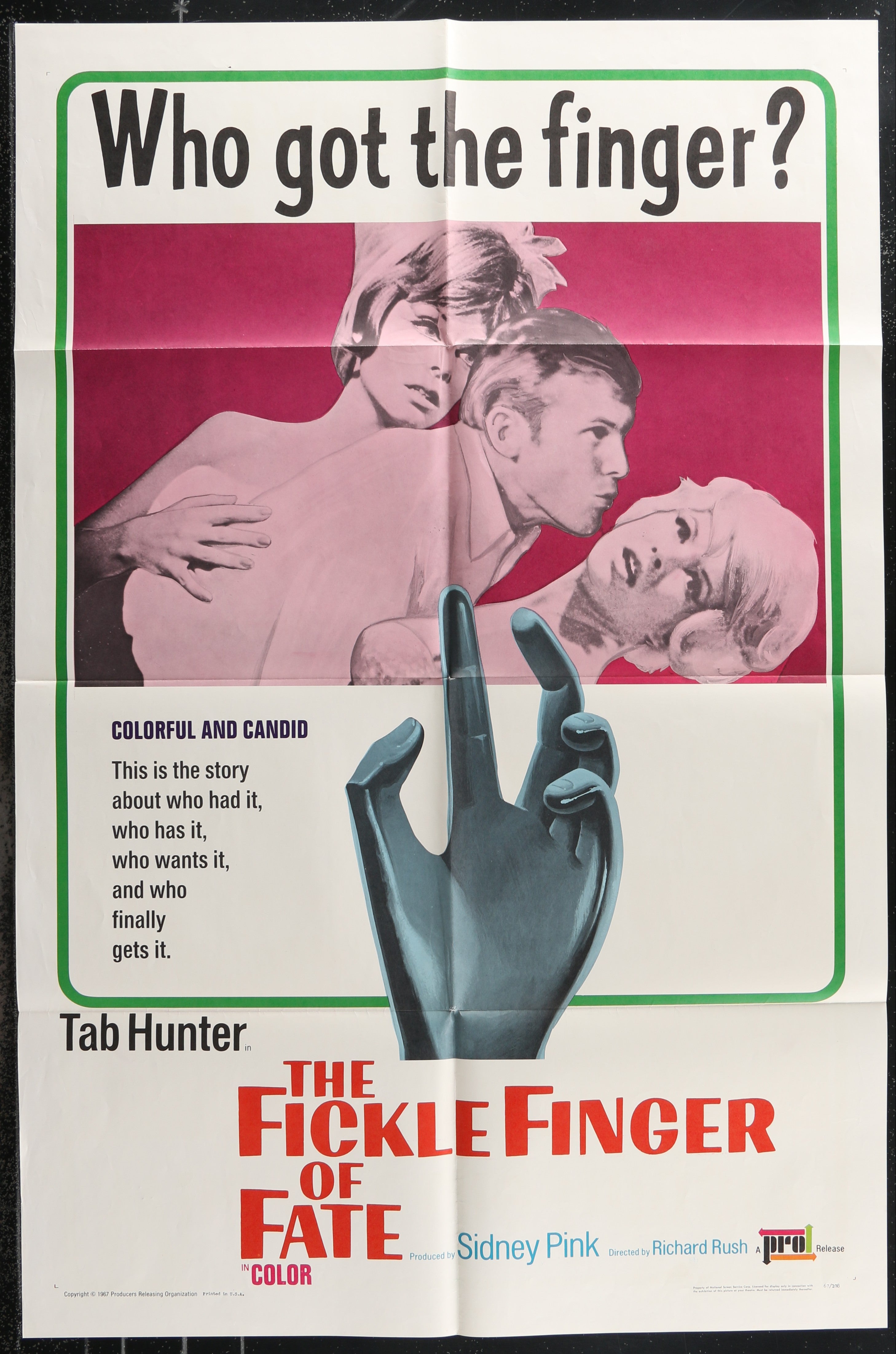 The Fickle Finger Of Fate (1967) Original US One Sheet Movie Poster ...