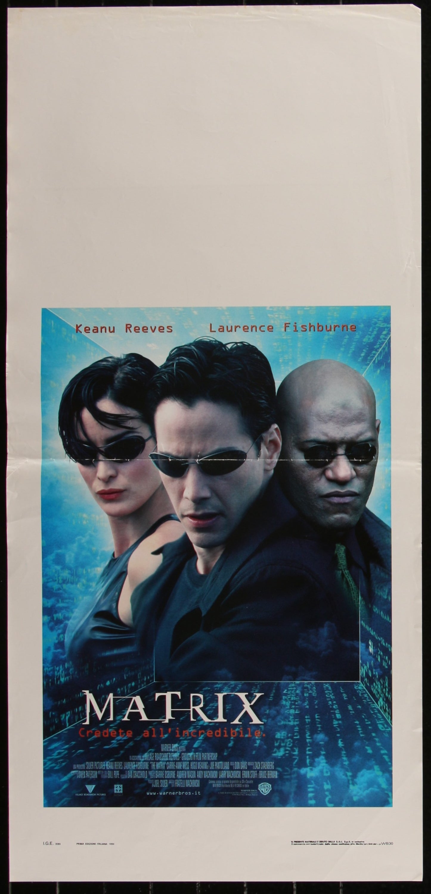 The Matrix (1999) Original Italian Locandina Movie Poster – Steelbook Life