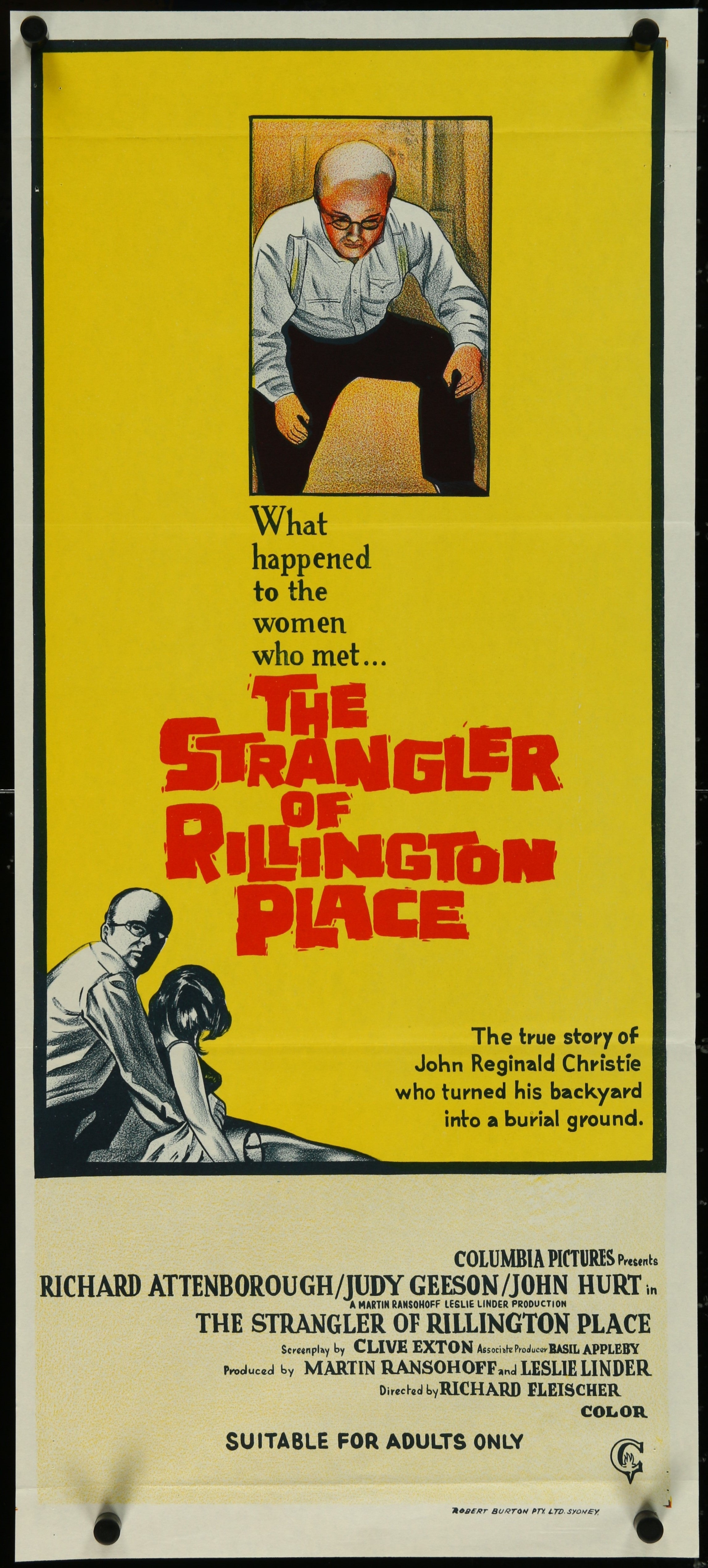10 Rillington Place (1971) Original Australian Waybill Movie Poster ...