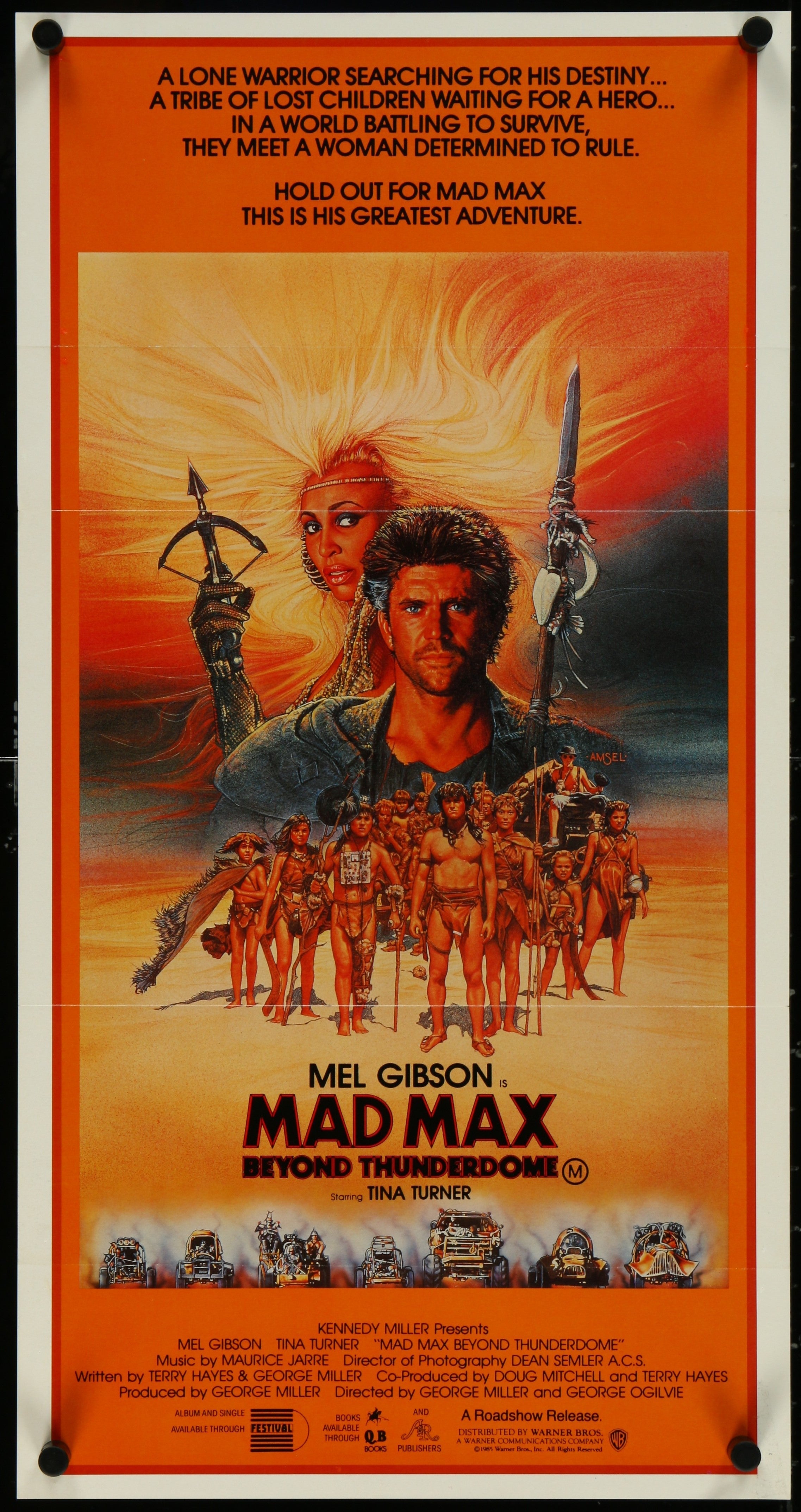 Mad Max Beyond Thunderdome (1985) Original Australian Daybill Movie Po ...