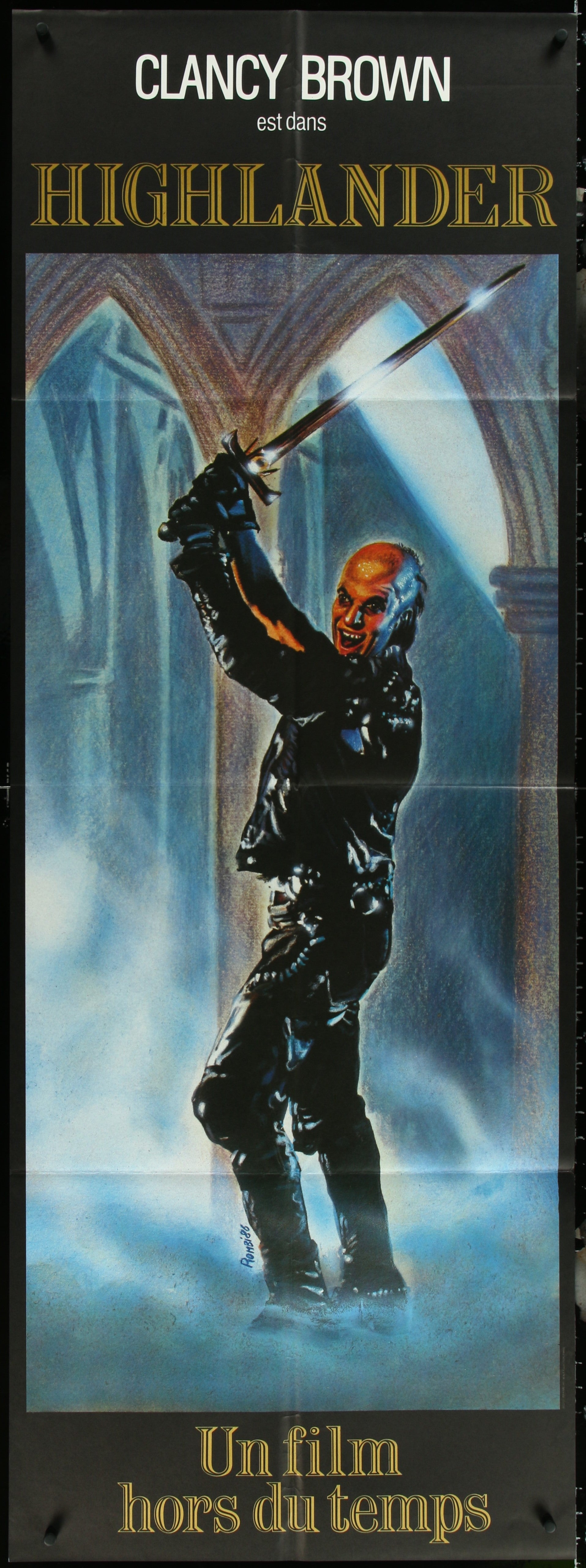 Highlander (1986) Original French Door Panel Movie Poster – Steelbook Life