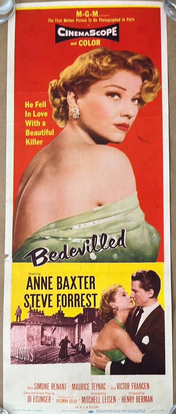 Bedevilled (1955) Original US Insert Cinema Poster – Steelbook Life